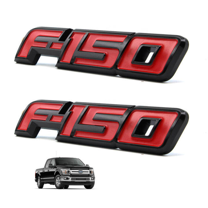 Logo "F-150" โลโก้ ติดหน้า ติดข้างรถ โลโก้ติดท้าย สีแดง,ดำ สำหรับ Ford ...
