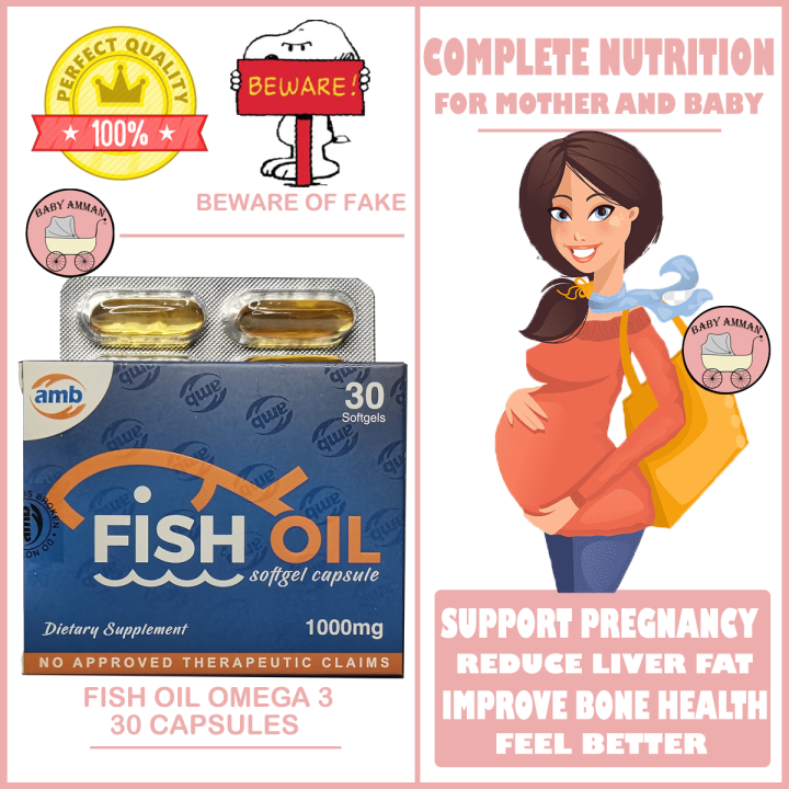essentials Fish oil 1000mg 30 softgel capsules (AMB) fish oil ...