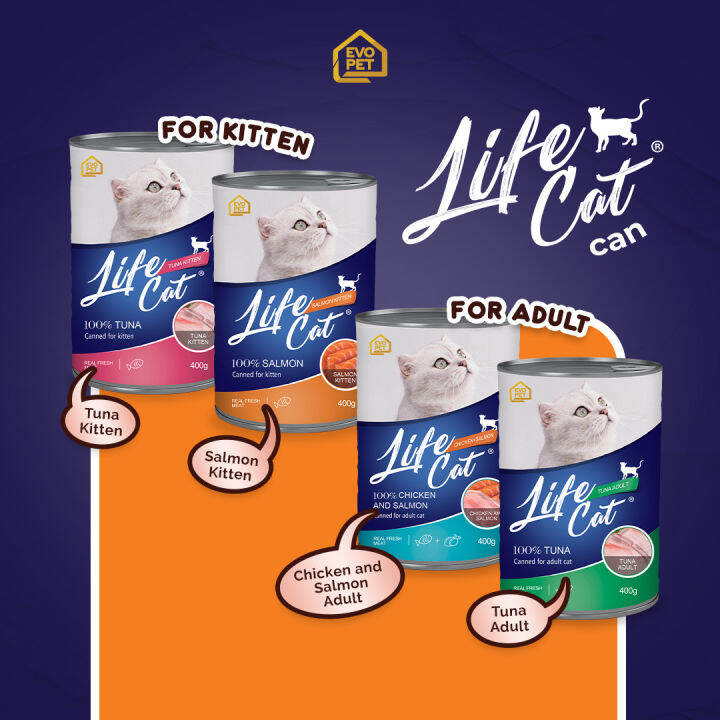 Life Cat Kaleng Kitten Salmon 400gr Makanan Basah Kucing | Lazada Indonesia