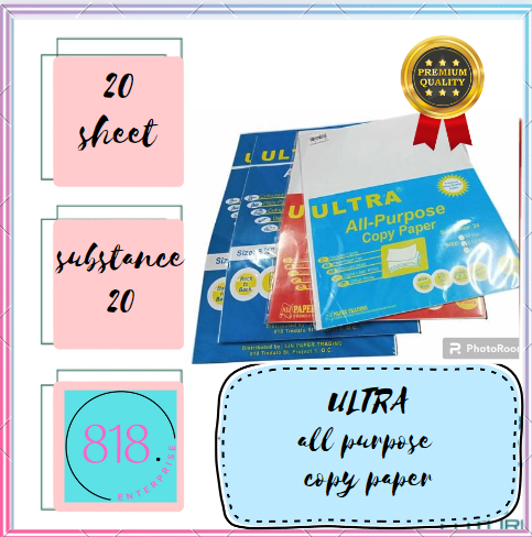 818 Bond Paper Ultra Copy Paper (1) set 20 Sheets Per set Sub24 Copier ...