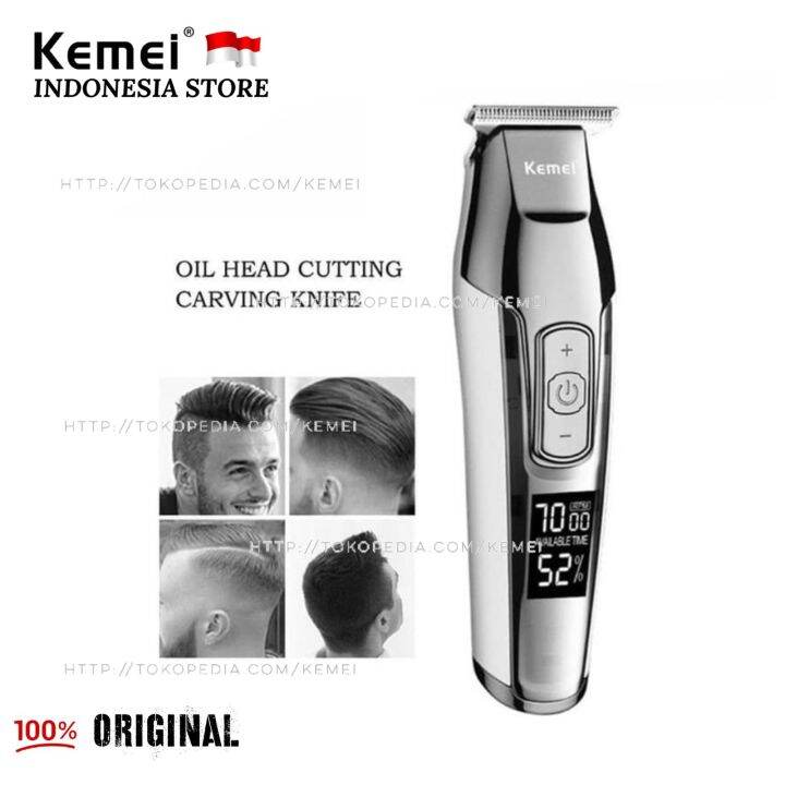 Kemei KM 5027 Alat Cukur Rambut Jenggot Kumis Hair Clipper Detailer ...