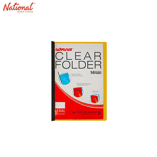 Advance Folder Presentation with Slide Long Clear Cover, Yellow | Lazada PH