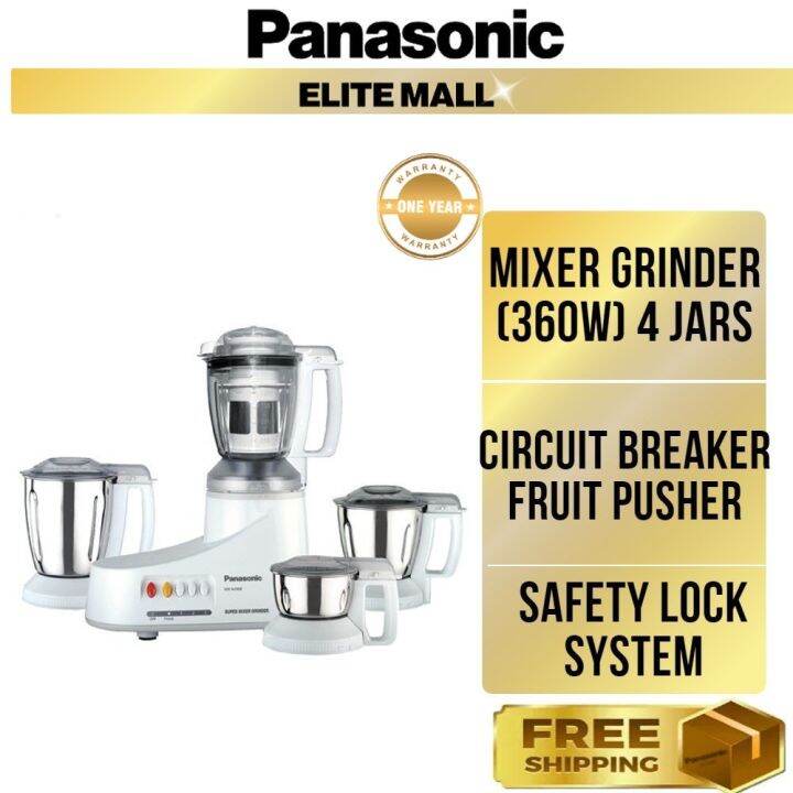 PANASONIC MX-AC400 MIXER GRINDER (360W) 4 JARS MX-AC400WUA | Lazada