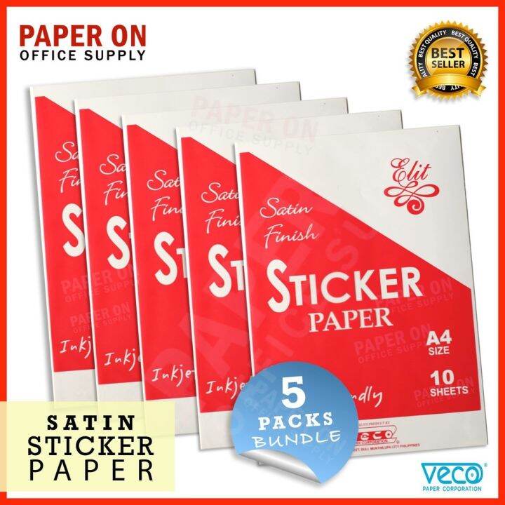 VECO Satin Sticker Paper (5packs) | Lazada PH