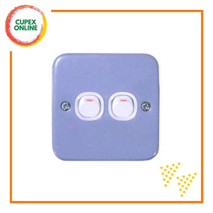 Schneider Electric ESM Series Metal Clad Switch 10A 2G1W Switch | Lazada