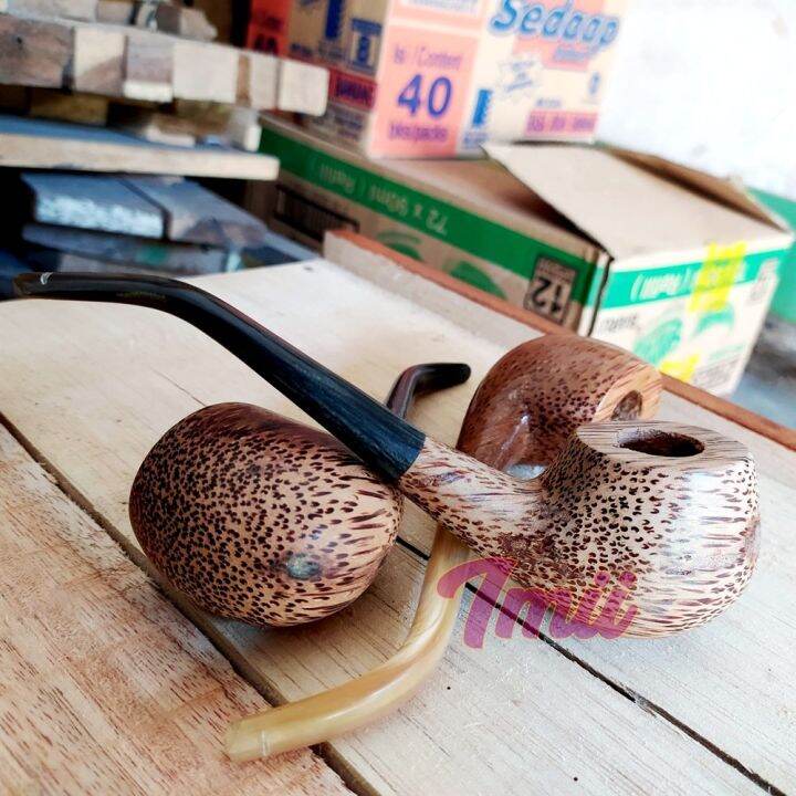 PIPA TEMBAKAU HAOJUE CANGKLONG KAYU KELAPA ASLI - CANGKLONG TEMBAKAU ...