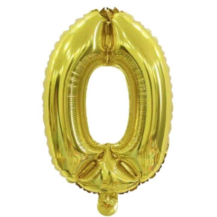 Balon Foil Angka Gold ± 40Cm Ballon Foil Abjad Alphabet Polos Balon ...