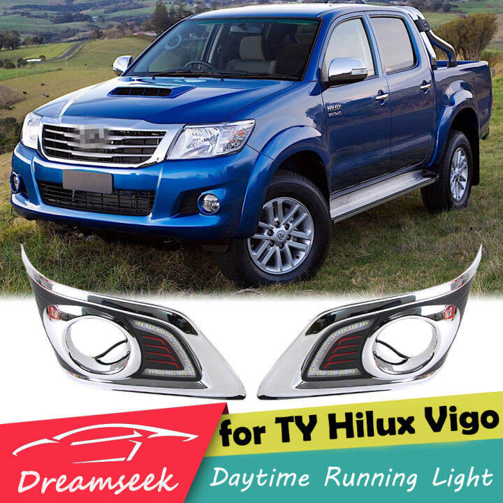 LED DRL Fog Light for Toyota Hilux Vigo 2011 2012 2013 2014 Daytime ...