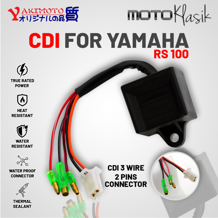 YAKIMOTO CDI FOR YAMAHA RS 100 2 PINS / 3 WIRES STOCK SIZE CAPACITOR ...