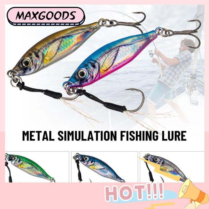 MAXG Sinking 20g/30g Minnow Colorful 3D Printed Jig Bait Lead Casting Spinning Baits Metal ...