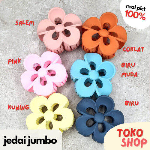 Jedai Jepitan Rambut Bunga Besar Aksesoris Penjepit Rambut Ukuran 7cm ...