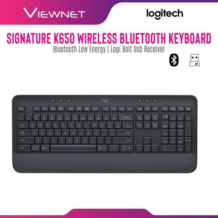 Logitech Signature K650 Wireless Keyboard with Wrist Rest, Full-Size ...