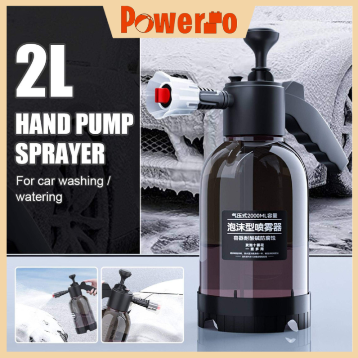 Portable Car Wash Foam Pump Sprayer 2L Pressure Washer Power Sprayer ...