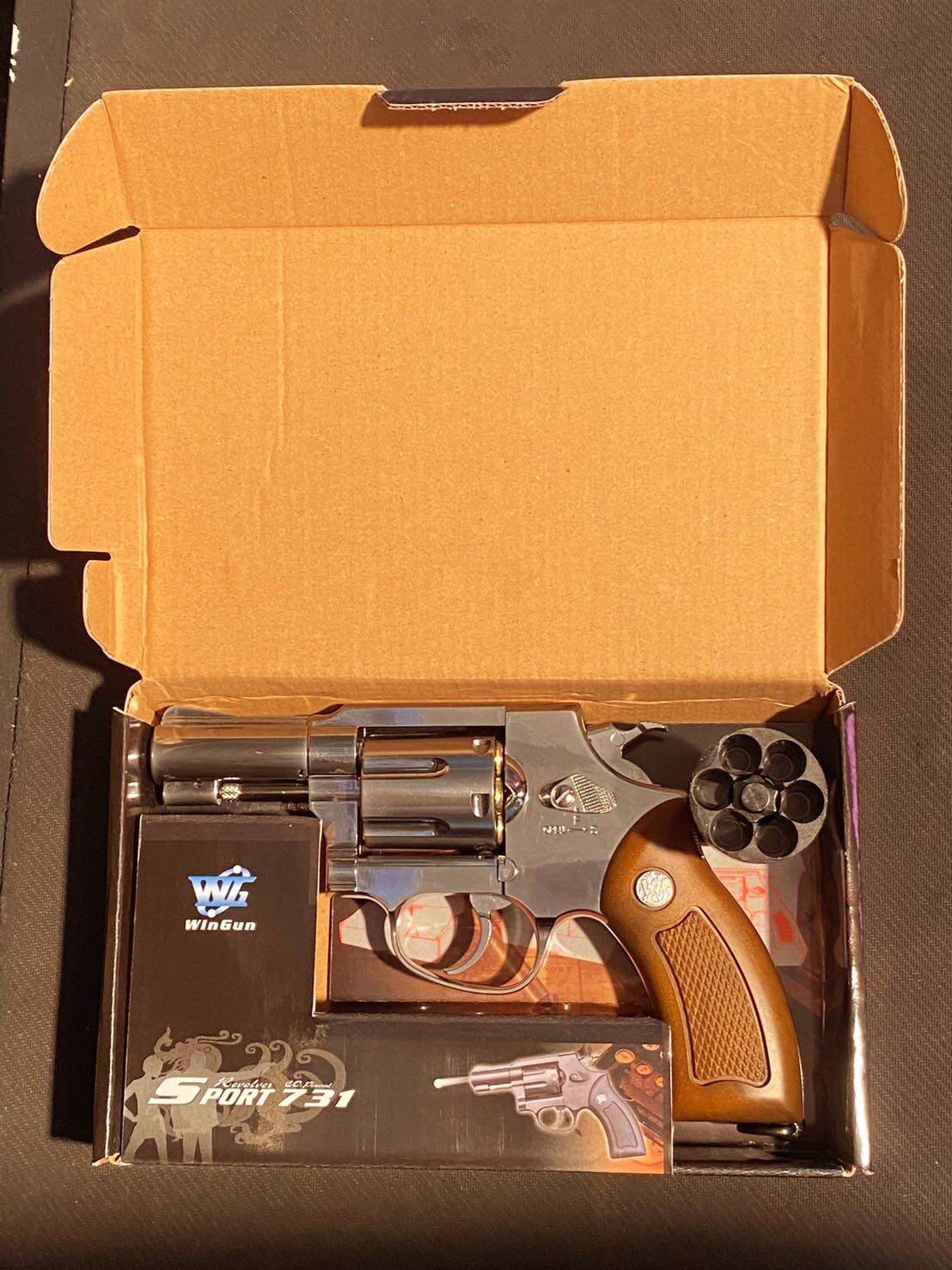 Airsoft .38 S&W M36 2.5 นิ้ว ยุคปี 90 รุ่นคลาสสิค สีเงินเงาด้ามน้ำตาล ...