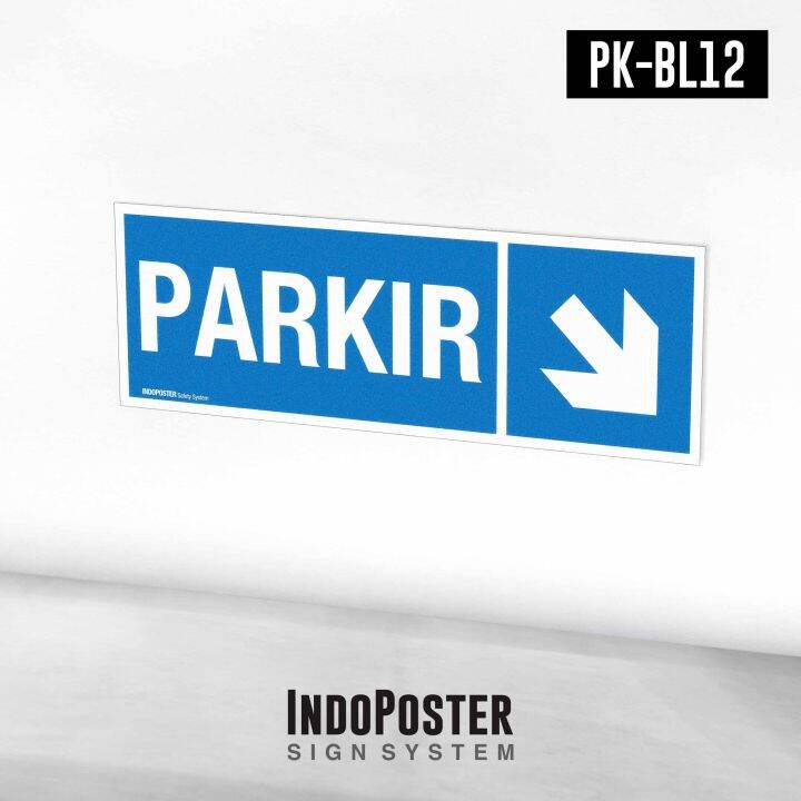 Stiker Label K3 Safety Jalur Arah Parkir Kanan Bawah | Lazada Indonesia