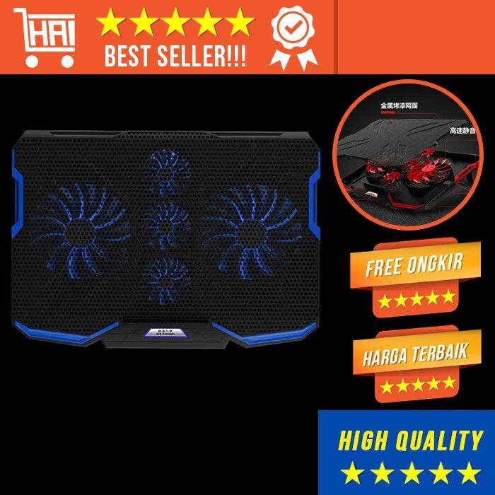 COOLING PAD 5 KIPAS HIGH QUALITY AIR COOLER LAPTOP TABLET COOLINGPAD ...