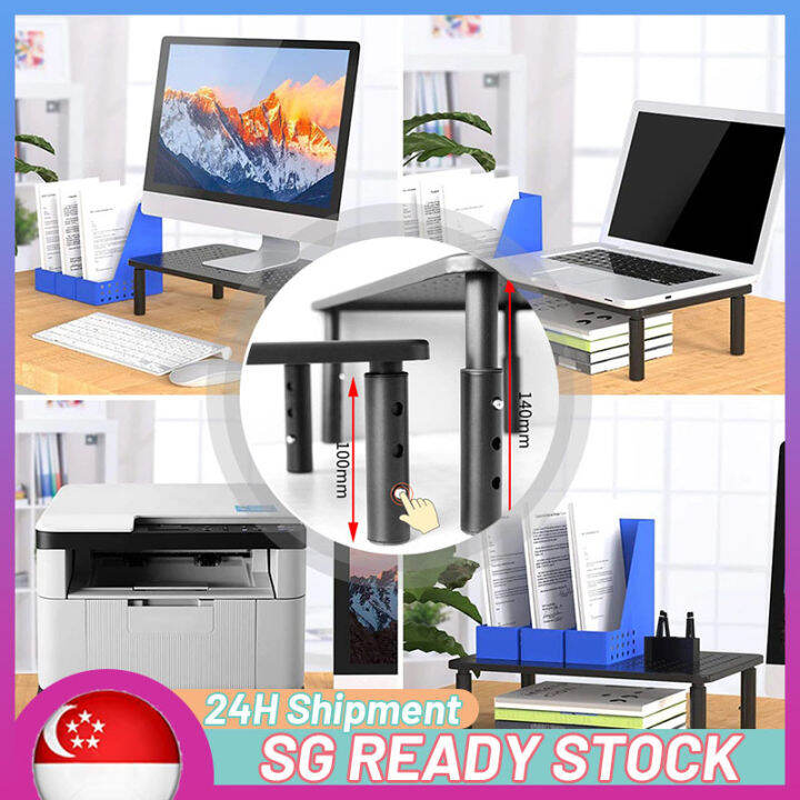 🇸🇬 [In Stock]Metal Mesh Table Cooling Monitor Stand Adjustable Computer ...