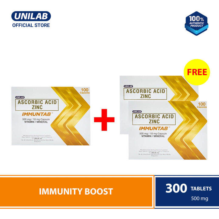 Immuntab 100s + FREE Immuntab 200s Vitamin C And Zinc - (Expiring on ...