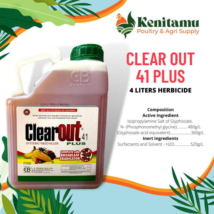 CLEAR OUT 41 PLUS 4 LITERS HERBICIDE BY: CB ANDREW | Lazada PH