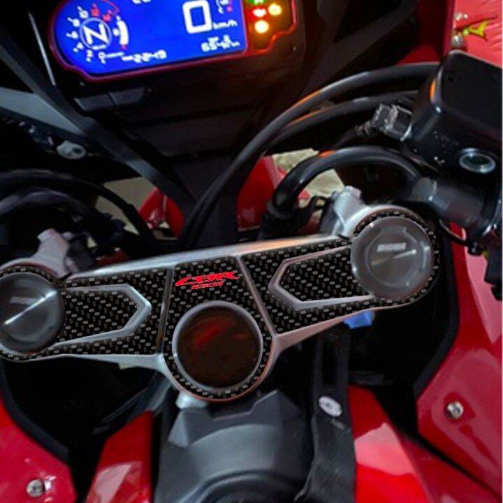 Carbon Fiber CBR 650R Cap Sticker Tank Pad Fork Triple Tree Upper Clamp ...