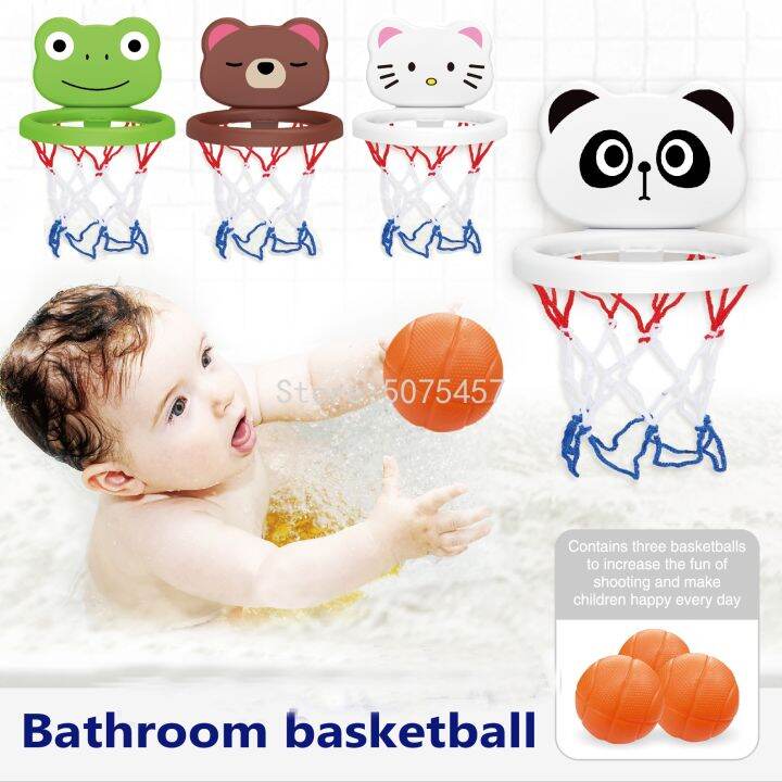 【cw】 Baby Cup Shooting Basketball Hoop With 3 Bathtub Shower Kid Game ...