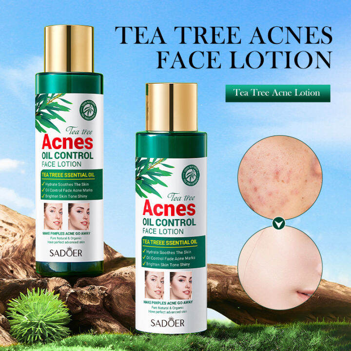 ROREC SADOER Tea Tree Acne Oil Control Face Lotion Anti-Acne Hydrating Moisturizing Lotion 120ml ...