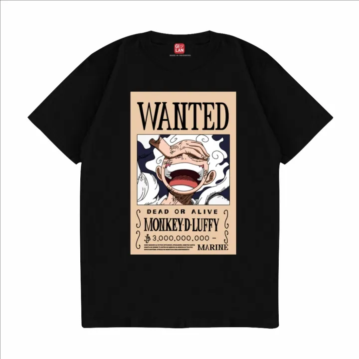 SAKAZUKI Kaos Baju Poster WANTED MONKEY D LUFFY RORONOA ZORO SANJI ... SAKAZUKI Kaos Baju Poster WANTED MONKEY D LUFFY RORONOA ZORO SANJI ...