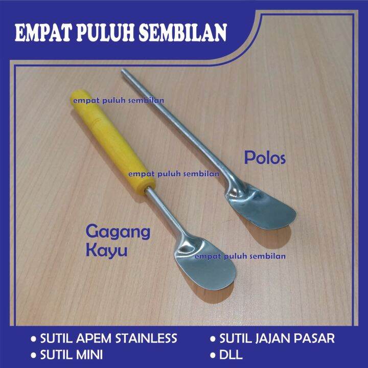 SUTIL APEM KAYU / SUTIL BIKANG STENLIS / SUTIL PUKIS MINI / SPATULA ...