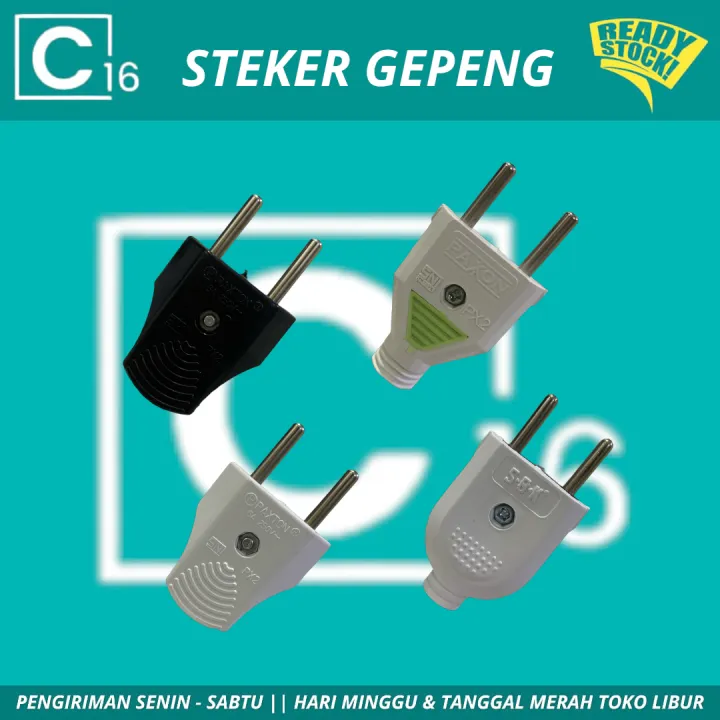 Steker Gepeng Colokan Mini Sambungan Listrik Asli Kuningan SNI Super ...