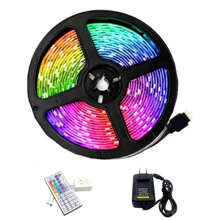 5M LED Light Strip RGB 3528 300 LED Flexible LED Strip Light with 44 ...
