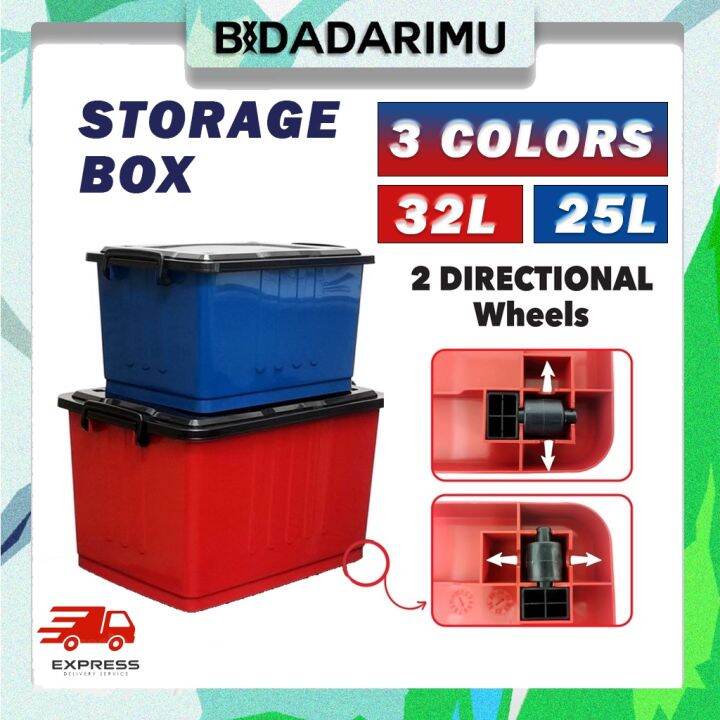 Storage box 25L / Ready Stock Malaysia Seller / Colour Storage Box / 25L / Storage box | Lazada