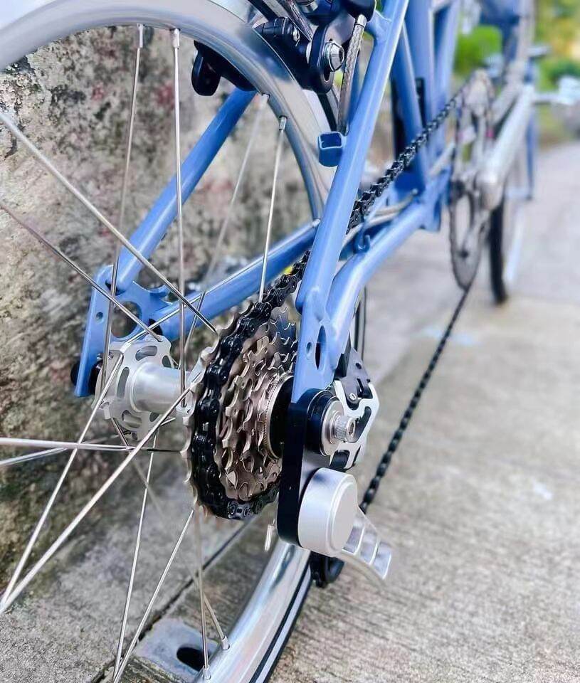 DCCH สำหรับ Brompton 7แฟลชไดรฟ์สองหัวความเร็วสูงเครื่องปรับความตึงตีนผีด้านหลังสำหรับจักรยานด้วย ...