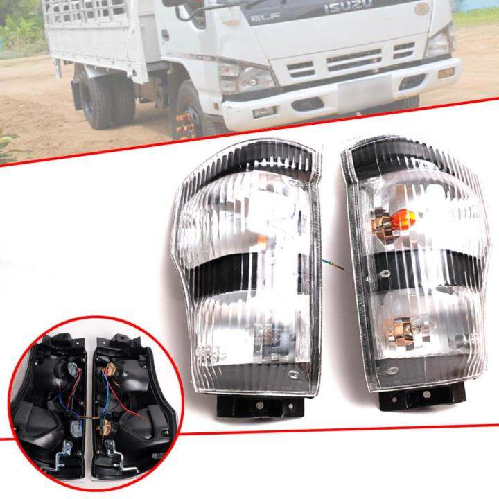 ไฟมุม ไฟหรี่มุม รถบรรทุก สีขาว รุ่น อีซูซุ ISUZU ELF 175 GMC W-Series NPR NKR NQR NHR ปี 2005 ...