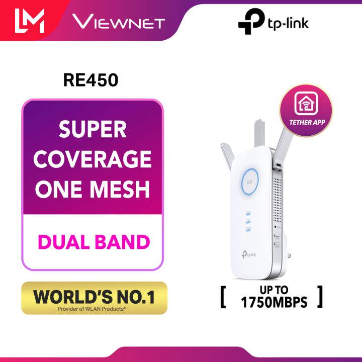 TP-LINK RE450 AC1750 Wi-Fi Range Extender RE450 Wireless Repeater ...