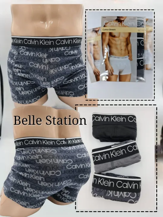 CALVIN KLEIN READY STOCK COTTON STRETCH TRUNK 3 IN 1 BOX STRETCH CK MAN ...