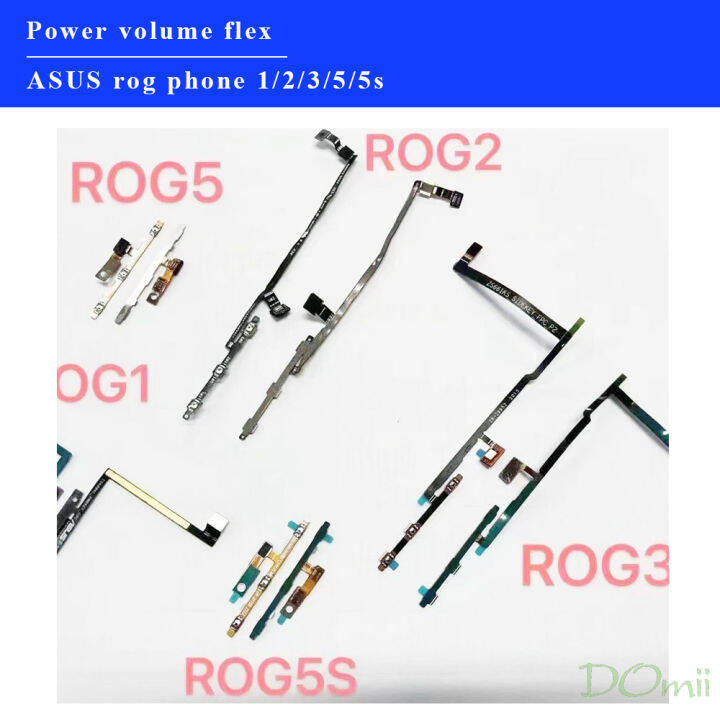 สายเคเบิ้ลยืดหยุ่นสำหรับ ASUS Rog Phone 1 2 3 5 5 5S Rog1 Rog2 Rog3 Rog5ปุ่มปรับระดับเสียง ...