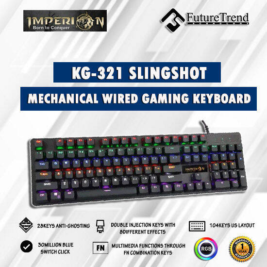 Imperion KG-321 Slingshot Blue Switch Mechanical Wired Gaming Keyboard ...