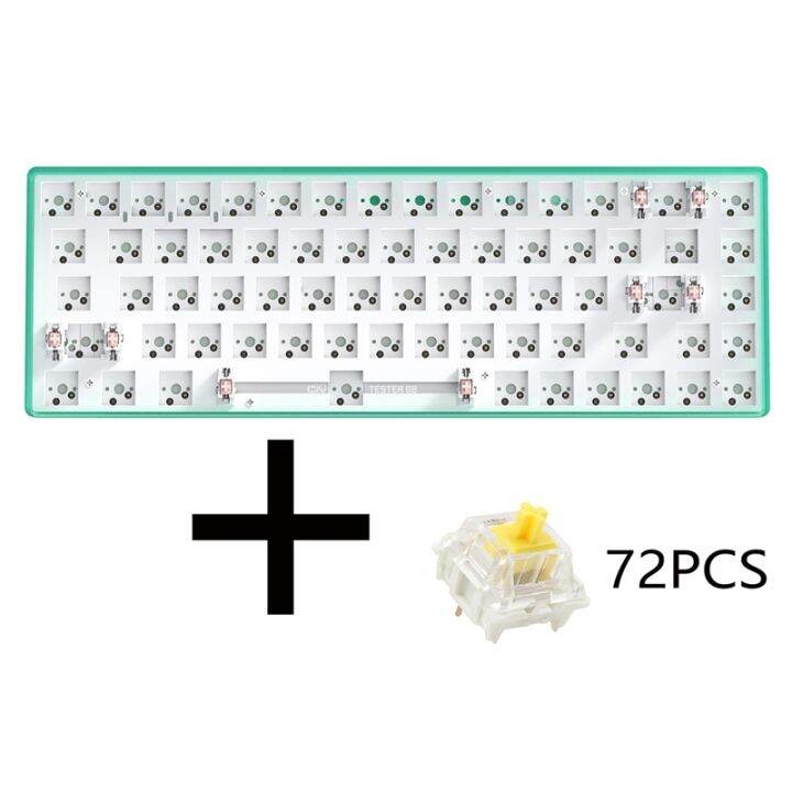 TESTER68 Customized Mechanical Keyboard+Yellow Axis Kit Hot Swap Kit 2 ...