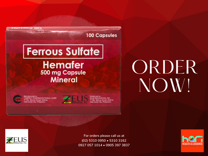 Hemafer [500 mg Ferrous Sulfate] Capsule | Lazada PH