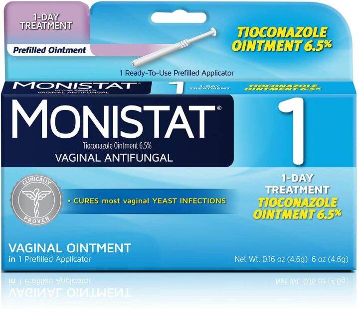 Monistat 1 Vaginal Ointment Antifungal 1-Day Yeast Infection Treatment ...