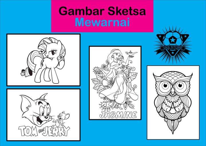 Gambar Sketsa Mewarnai / Seketsa Lukis / Drawing Sketch / Menggambar ...