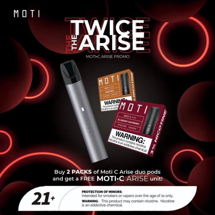 pods FREE DEVICE PROMO! MOTI-C ARISE 2in1 Duo Flavored Juice Pods ...