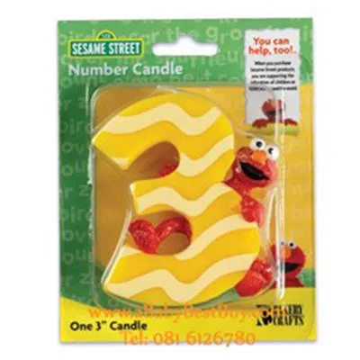 Sesame Street Elmo Number 3 Birthday Cake Candle เทียนแฟนซี เทียนวัน ...