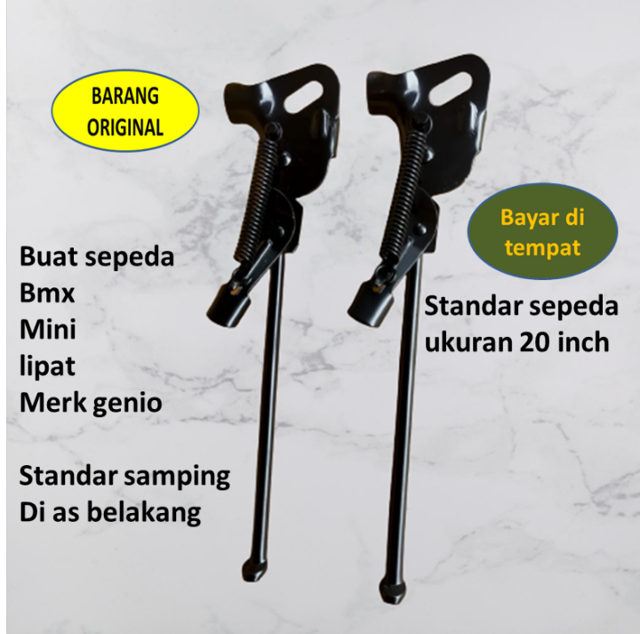 standar sepeda ukuran 20 inch merk genio bahan besi tebal standar model ...
