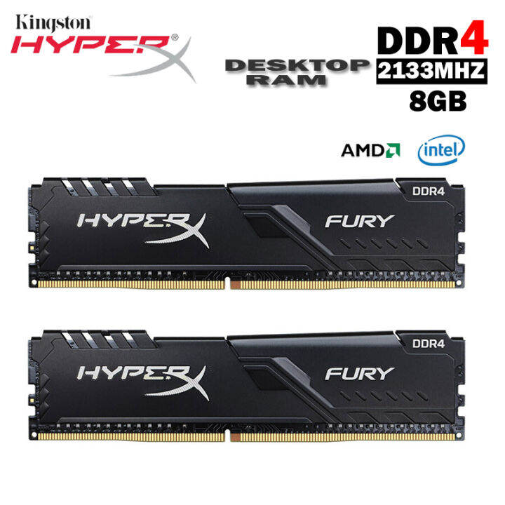 ใหม่ HyperX Fury DDR4หน่วยความจำ8GB แรม2133MHz สำหรับเล่นเกมบนเดสก์ท็อปหน่วยความจำ PC4-17000 1 ...