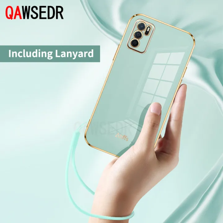 QAWSEDR ตรงขอบชุบโทรศัพท์สำหรับ OPPO A9 2020 A5 2020 A11X F11ปลอกกล้อง ...