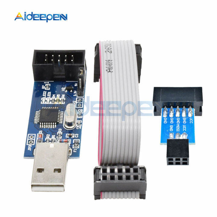 1ชิ้น Usbasp Usbisp Avr Usb โปรแกรมเมอร์ Isp Atmega8 Atmega128รองรับ Win7 64ที่มี10Pin-6ขาแผงอะ ...