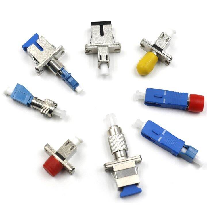 5PCS Flange Optic Fiber Adaptor Simplex female FC SC ST to LC public ...