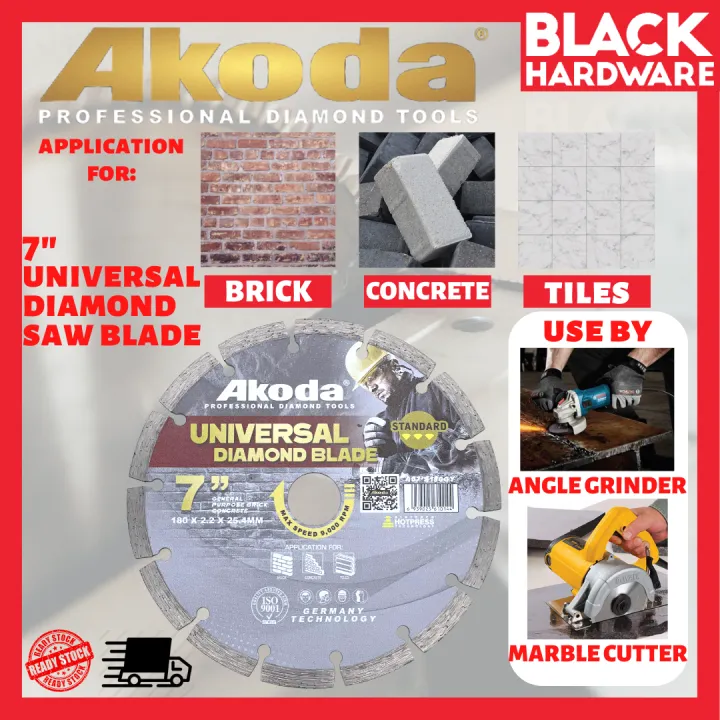 Black Hardware AKODA 7inch Standard Diamond Saw High Performance Blade ...