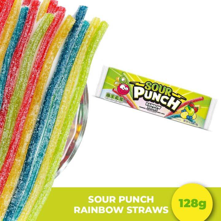 Sour Punch Rainbow Sour Gummy Straws 128g | Lazada PH